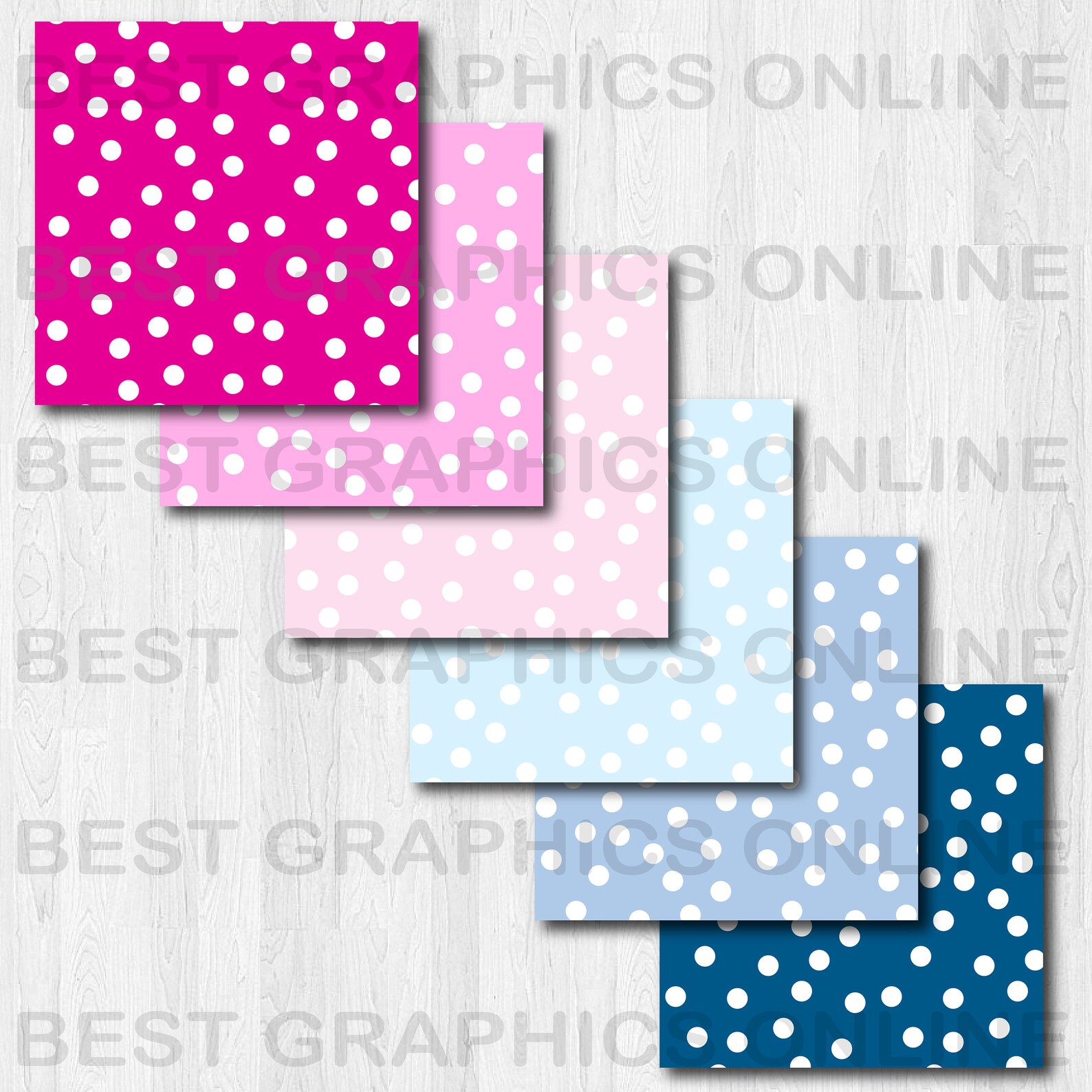 100 Confetti Polka Dot Digital Papers, Rainbow Confetti Digital Paper ...