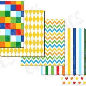 Primary Colors Digital Papers, 40 Bright Patterns (digital Download) - Etsy