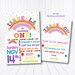 Rainbow Invitation Rainbow Birthday Invite Magical Party - Etsy