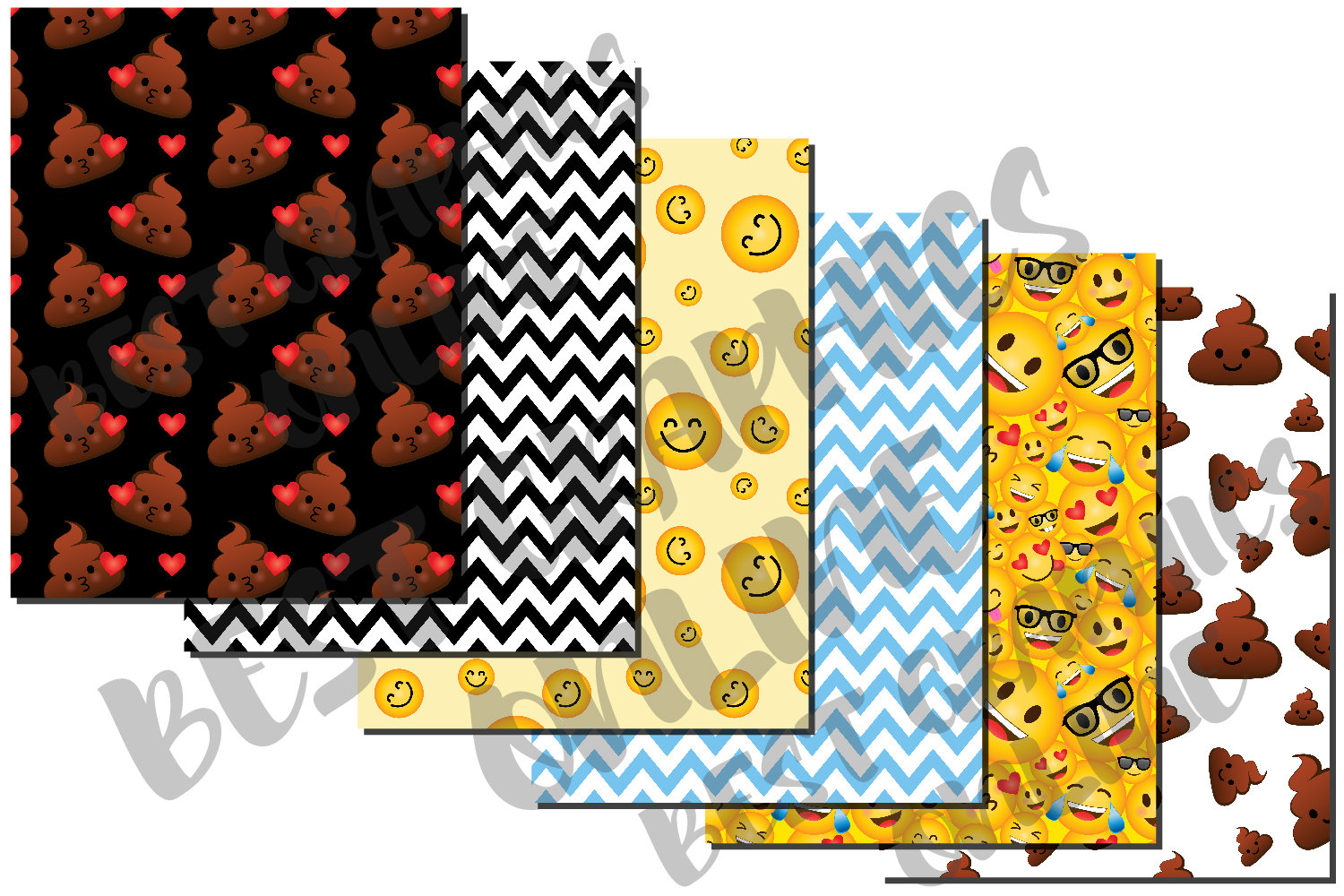 Emojis Digital Papers Emoji Emoticons Digital Paper Pack - Etsy UK
