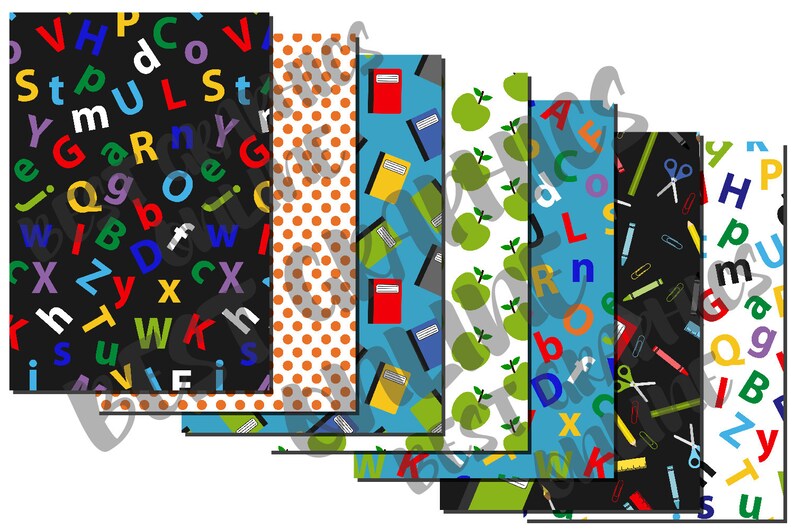 School Digital Papers Classroom School Supplies Digital - Etsy