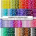 Confetti Polka Dot Digital Papers, Rainbow Background (digital Download ...