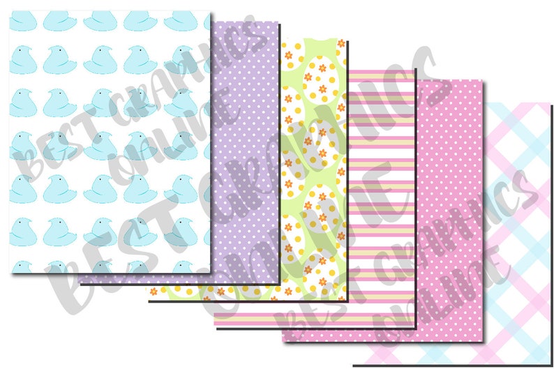 Easter Digital Papers Easter Bunny Digital Paper Easter - Etsy