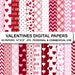 Valentine's Day Digital Papers Love Digital Paper Pack | Etsy