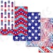 Patriotic USA Digital Papers, July 4th, Stars and Stripes (digital ...