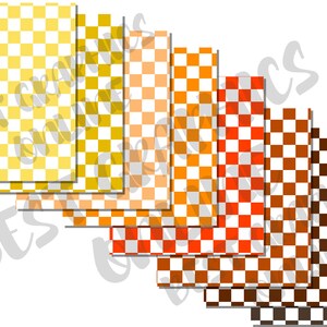 100 Checkered Digital Papers Pack, Checkerboard Printable Paper ...