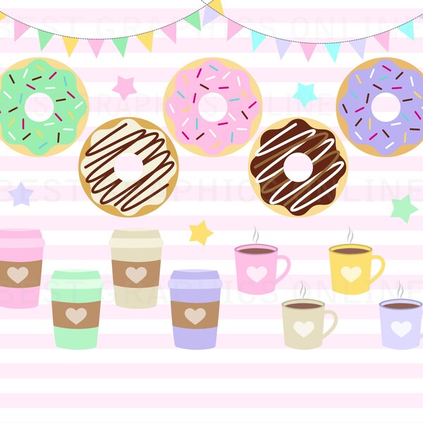 Donuts Clip Art - Etsy