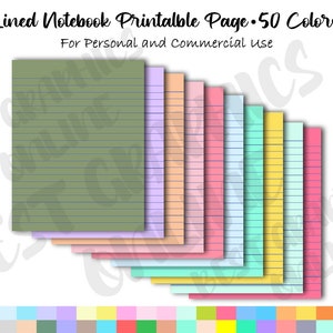 School Digital Papers, Notebook Digital Paper, Back to School Lined ...