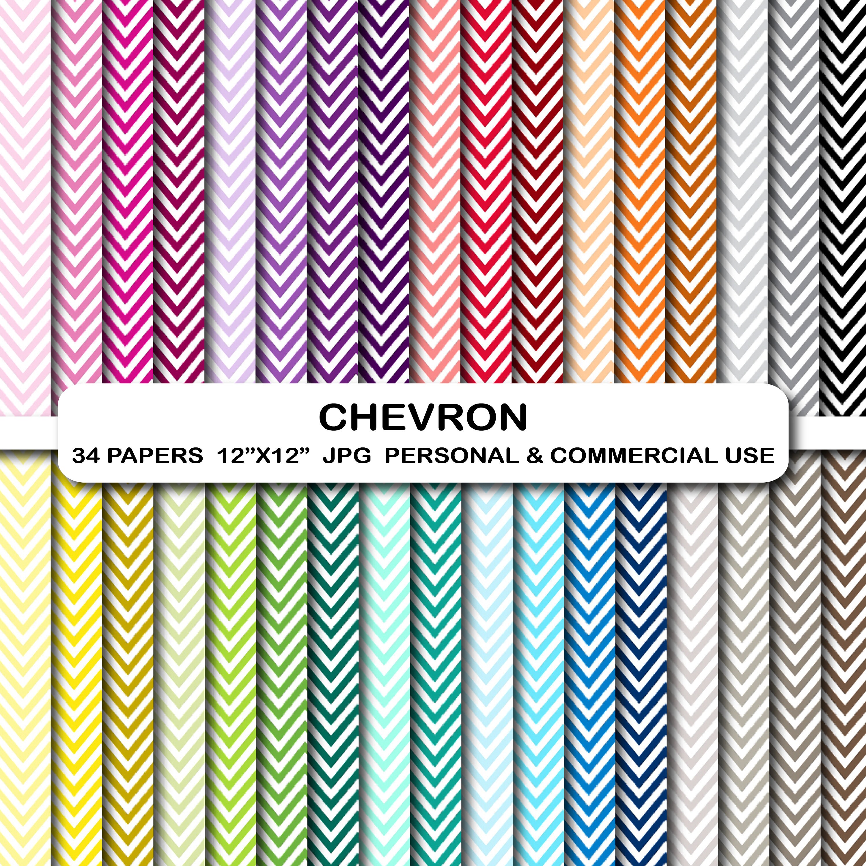 34 Chevron Pattern Digital Paper Chevron Scrapbook Digital - Etsy