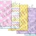 Easter Bunny Digital Paper Pack, Scrapbook Patterns (digital Download ...