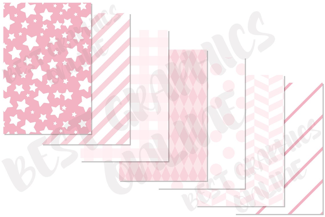 Sweet Light Pink Digital Paper Pack Pink Colors Digital - Etsy