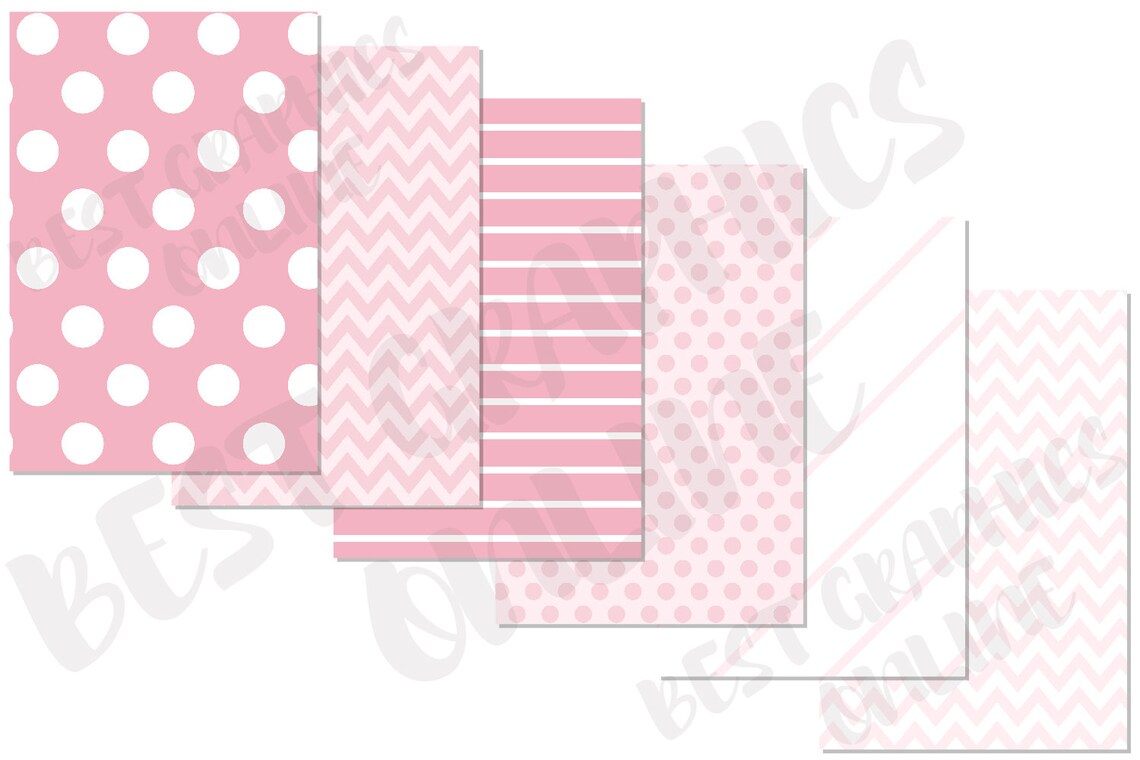 Sweet Light Pink Digital Paper Pack Pink Colors Digital | Etsy
