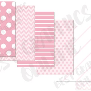 Sweet Light Pink Digital Paper Pack, Pink Colors Digital Papers, Pink ...