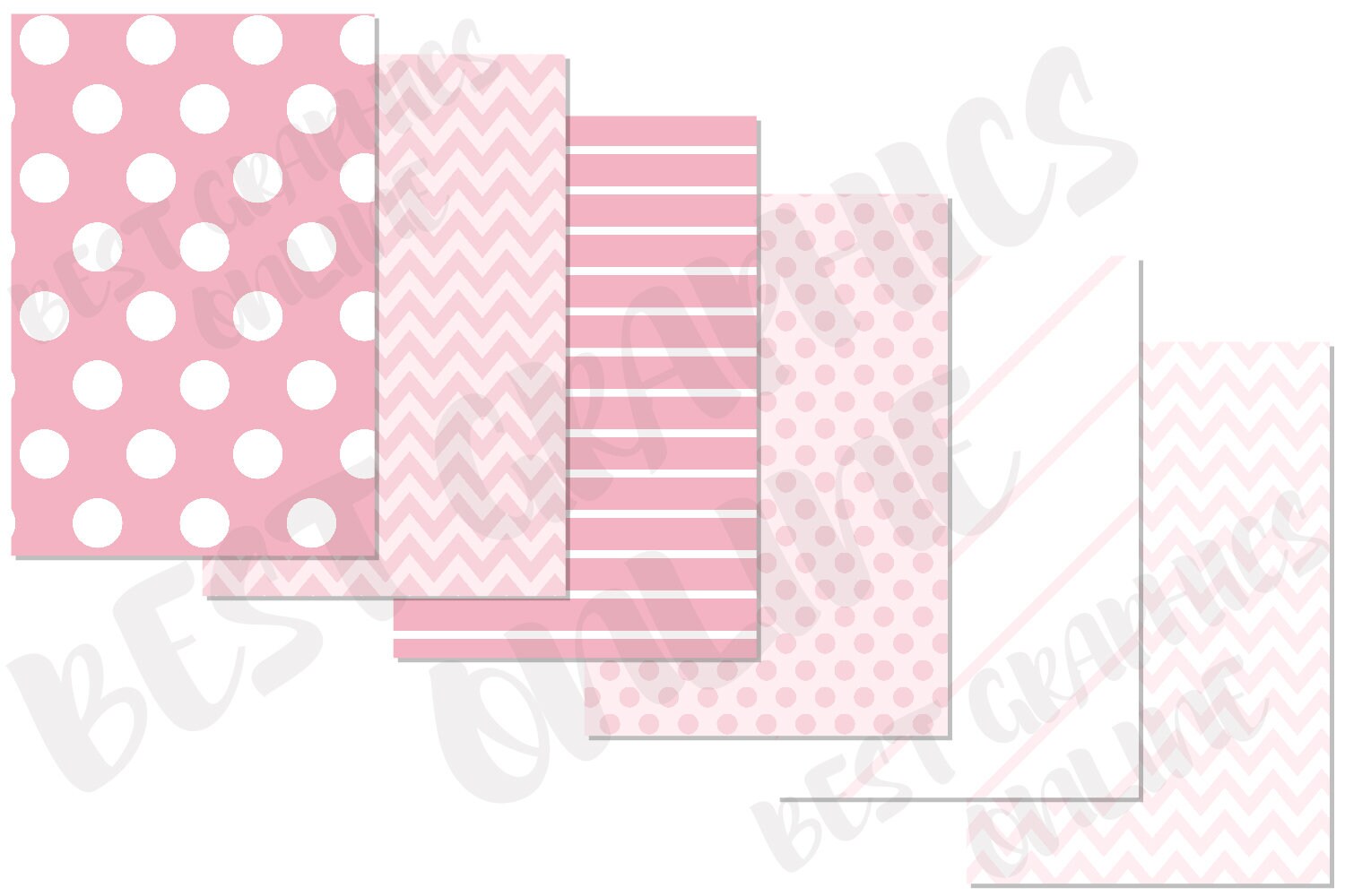 Light Pink Digital Paper Pack, Scrapbook Background (digital Download ...