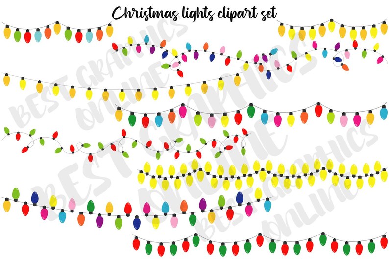 Christmas Lights Clipart String of Christmas Lights Clip Art, Christmas ...