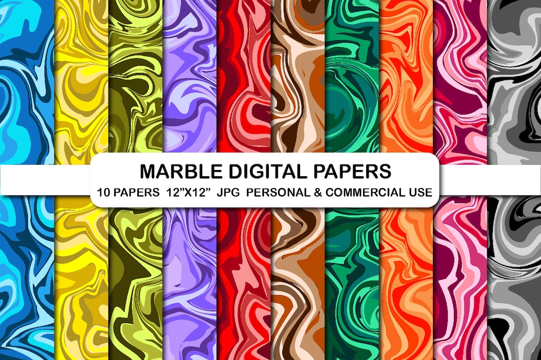 Marble Digital Papers Marble Textures Pattern Background, Colorful ...