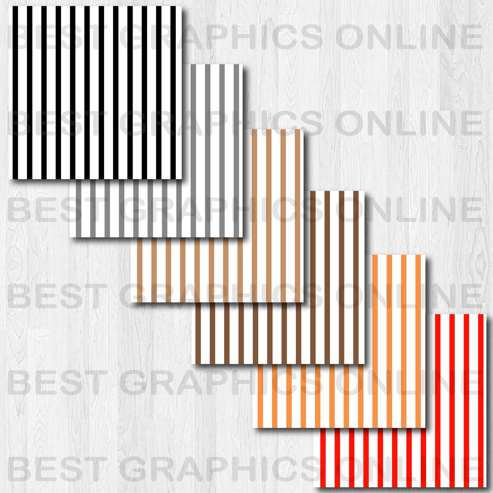 100 Vertical Stripes Digital Papers 100 Rainbow Colors - Etsy