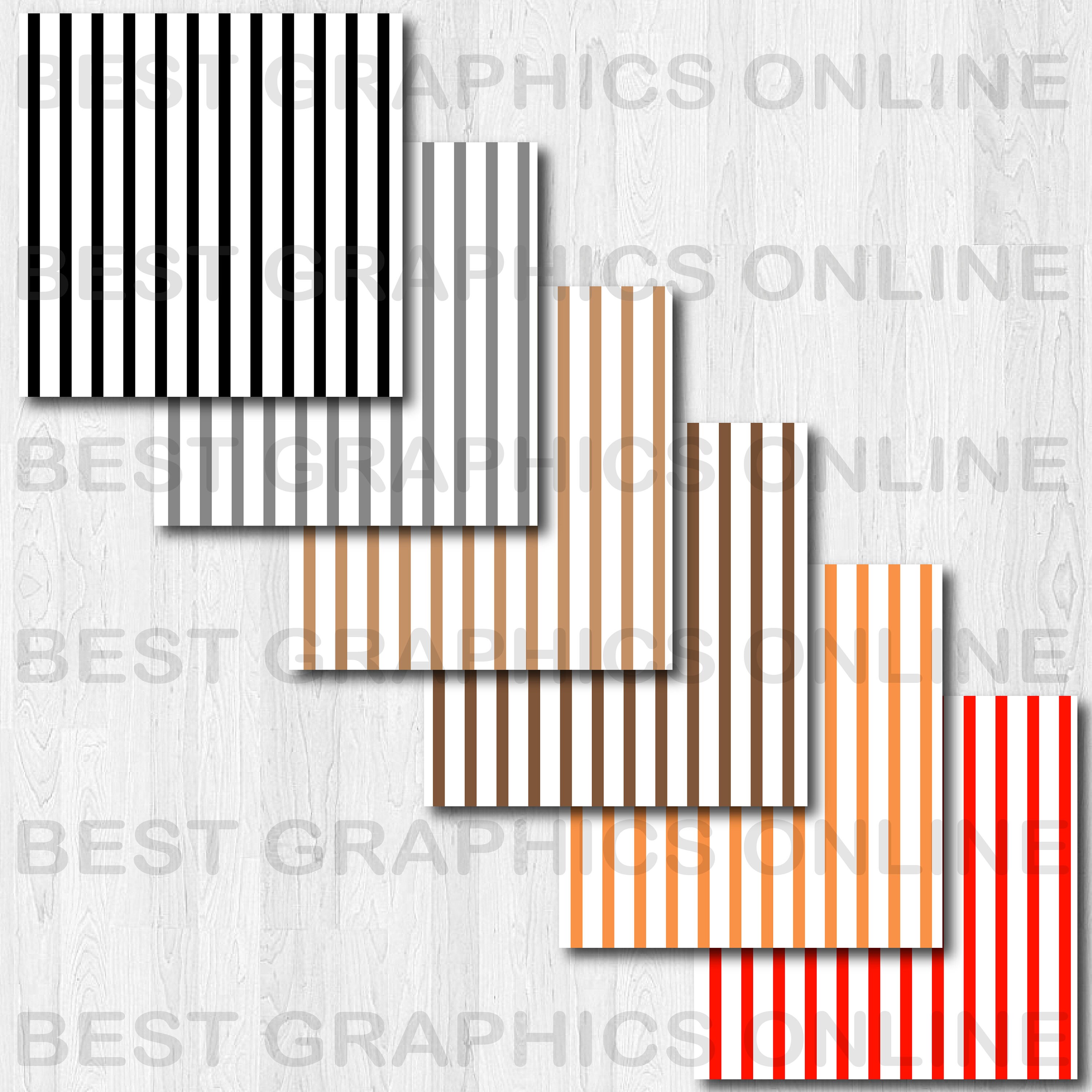 100 Vertical Stripes Digital Papers 100 Rainbow Colors - Etsy