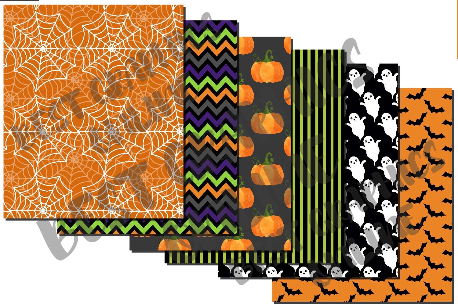 Halloween Digital Papers Halloween Skulls Spiders Digital - Etsy
