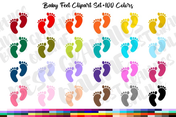 Baby Feet PNG Clipart Babyshower Baby Feet Clip Art Set Png - Etsy