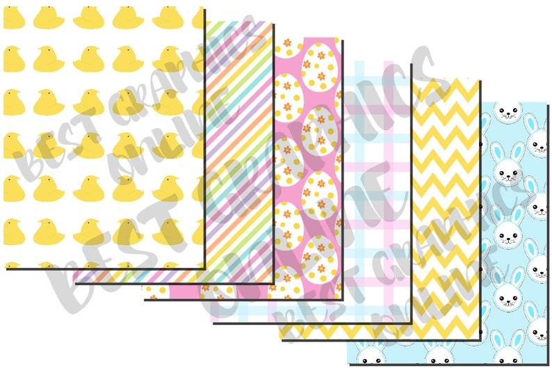 Easter Digital Papers Easter Bunny Digital Paper Easter - Etsy