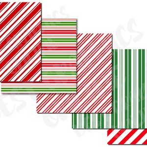 Christmas Candy Digital Papers, Christmas Pattern Background Papers ...