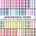 Gingham Digital Papers Set, Gingham Background Papers, Picnic Check ...