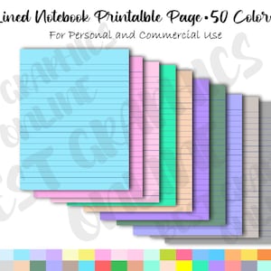 School Digital Papers, Notebook Digital Paper, Back to School Lined ...