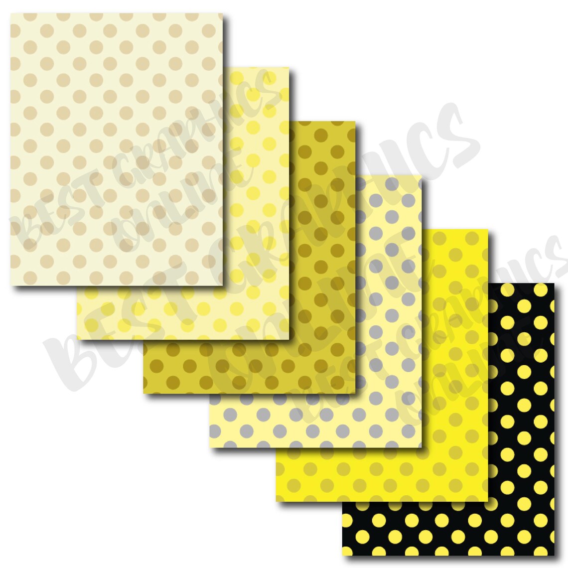 Rainbow Polka Dot Digital Paper Pack, Scrapbook Papers (digital ...