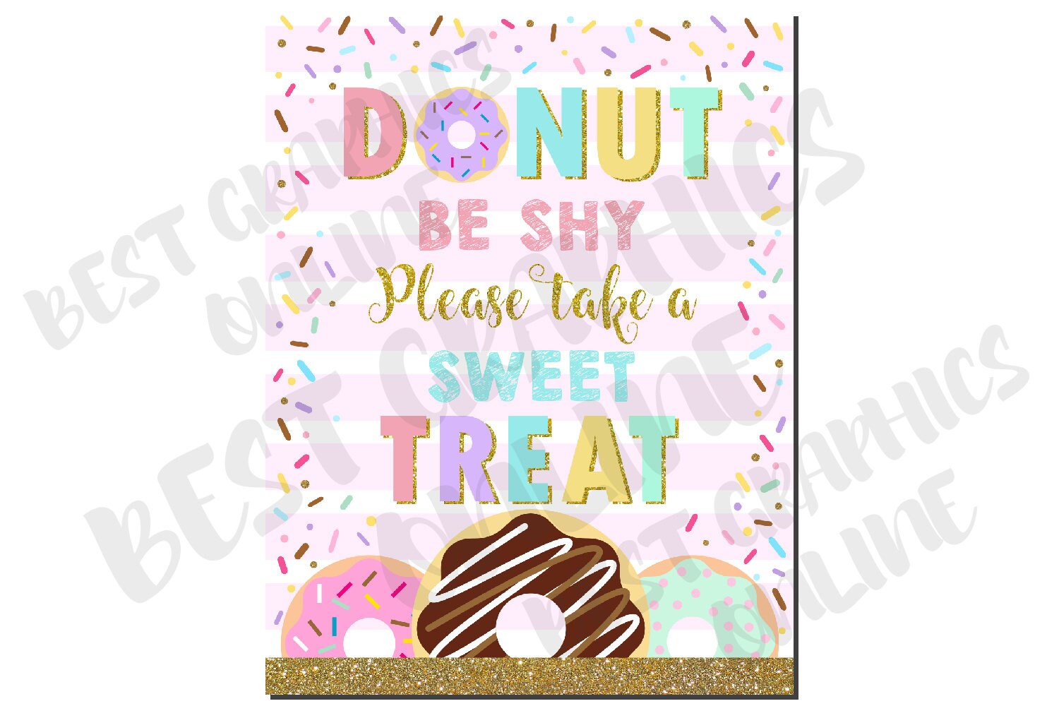 Printable letter size donut table signs Donut birthday party | Etsy