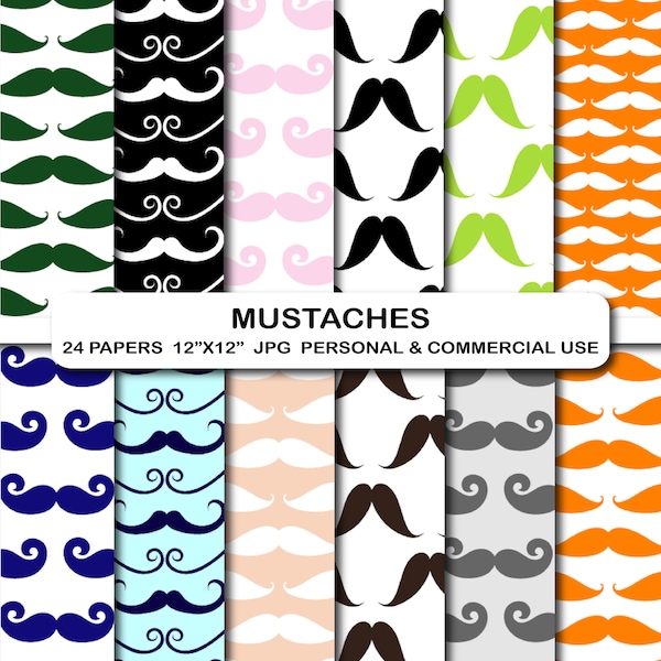 Mustache Paper - Etsy