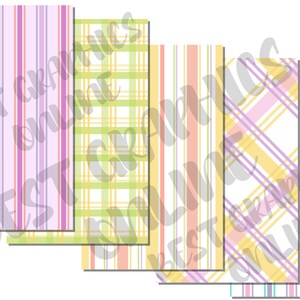Spring Colors Plaid Background Digital Paper, Easter Plaid Digital ...