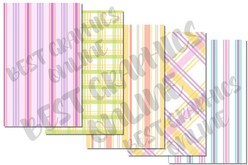 Spring Colors Plaid Background Digital Paper Easter Plaid - Etsy
