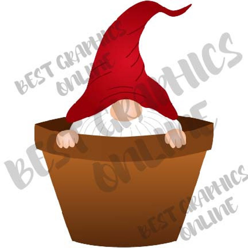 Gnomes Clipart Set Gardening Gnome Clip Art Gnome in a - Etsy