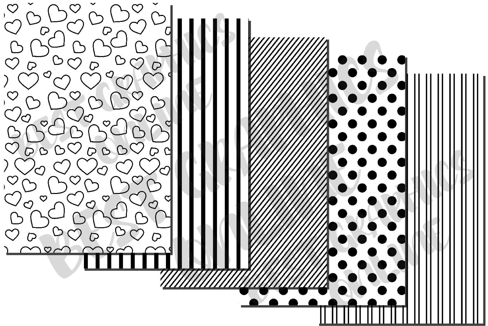 20 Black and White Digital Papers Set Black and White - Etsy