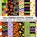 Halloween Digital Papers, Bats, Spiders, Pumpkins (digital Download) - Etsy