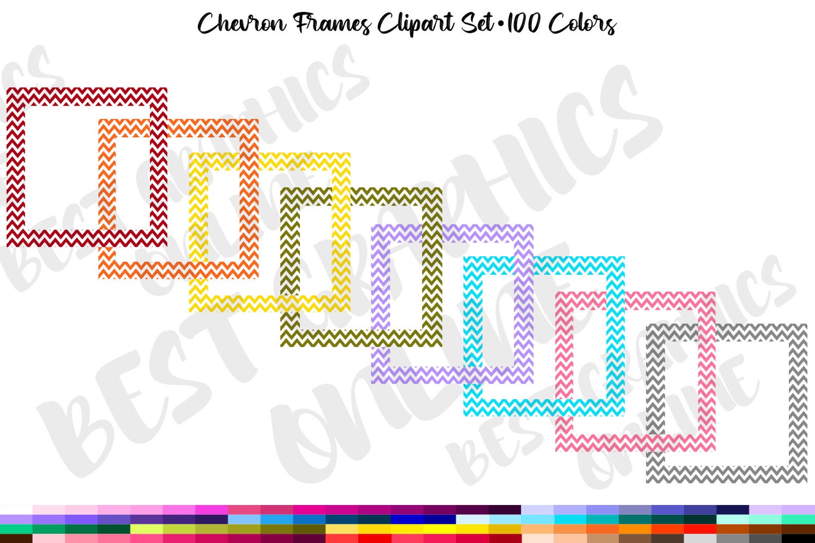 Chevron Blank Frame, Chevron Frames, Frame Clipart, Zigzag Digital ...