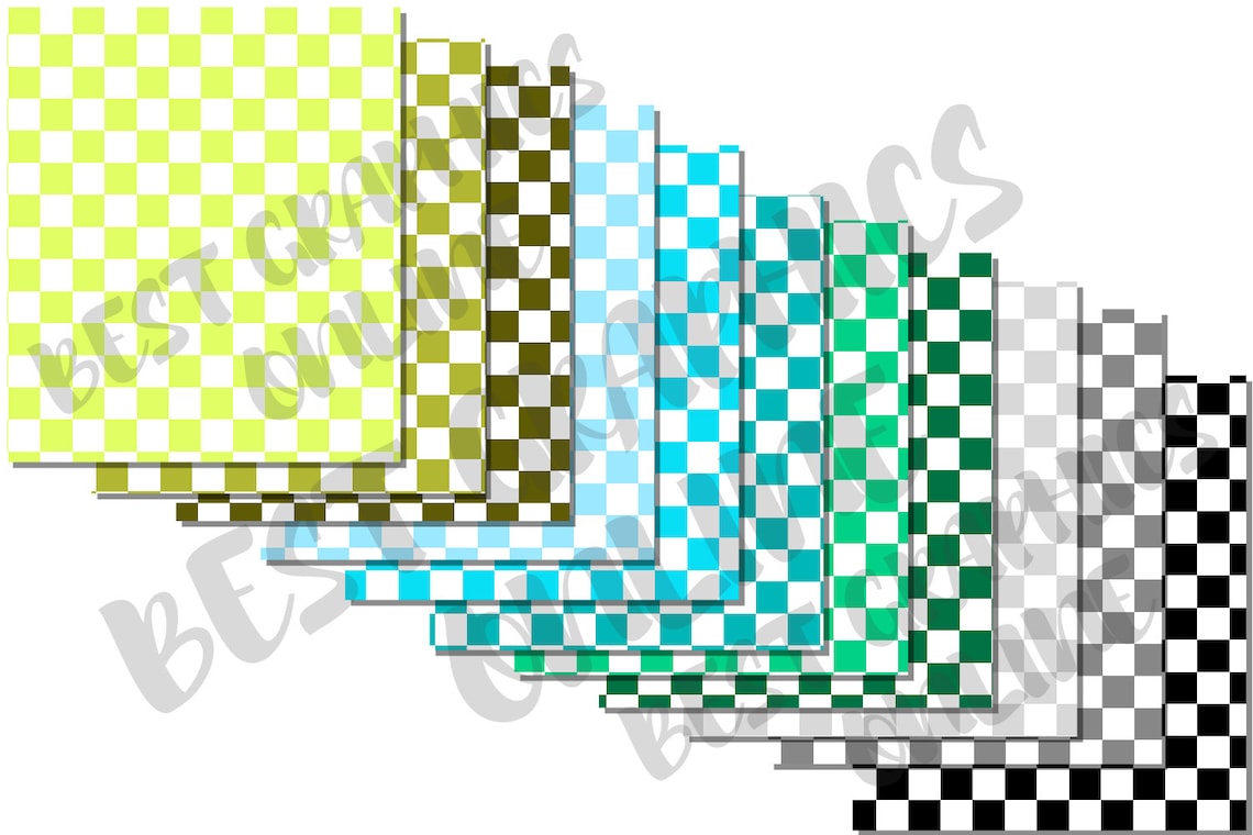 100 Checkered Digital Papers Pack Checkerboard Printable | Etsy