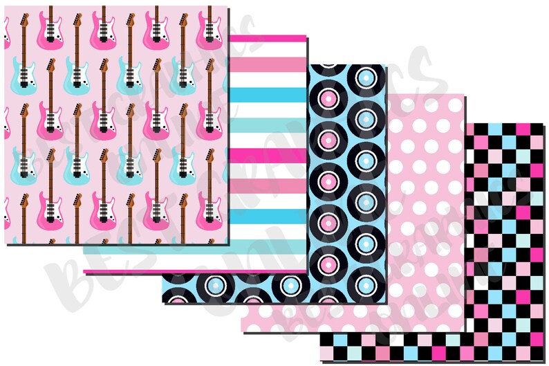 50's Pattern Scrapbook Digital Papers 50s Digital Papers - Etsy