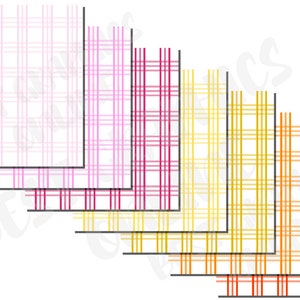 Gingham Digital Papers Set, Gingham Background Papers, Picnic Check ...