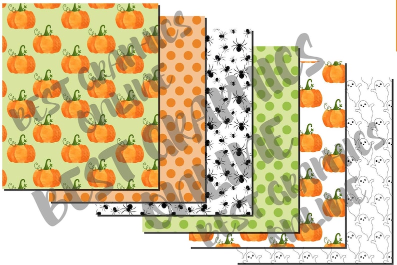 Halloween Digital Papers, Skulls, Spiders, Pumpkins (30 JPG) - Etsy