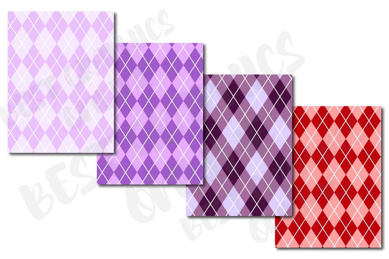 30 Argyle Print Digital Papers, Argyle Pattern Background Paper Set - Etsy