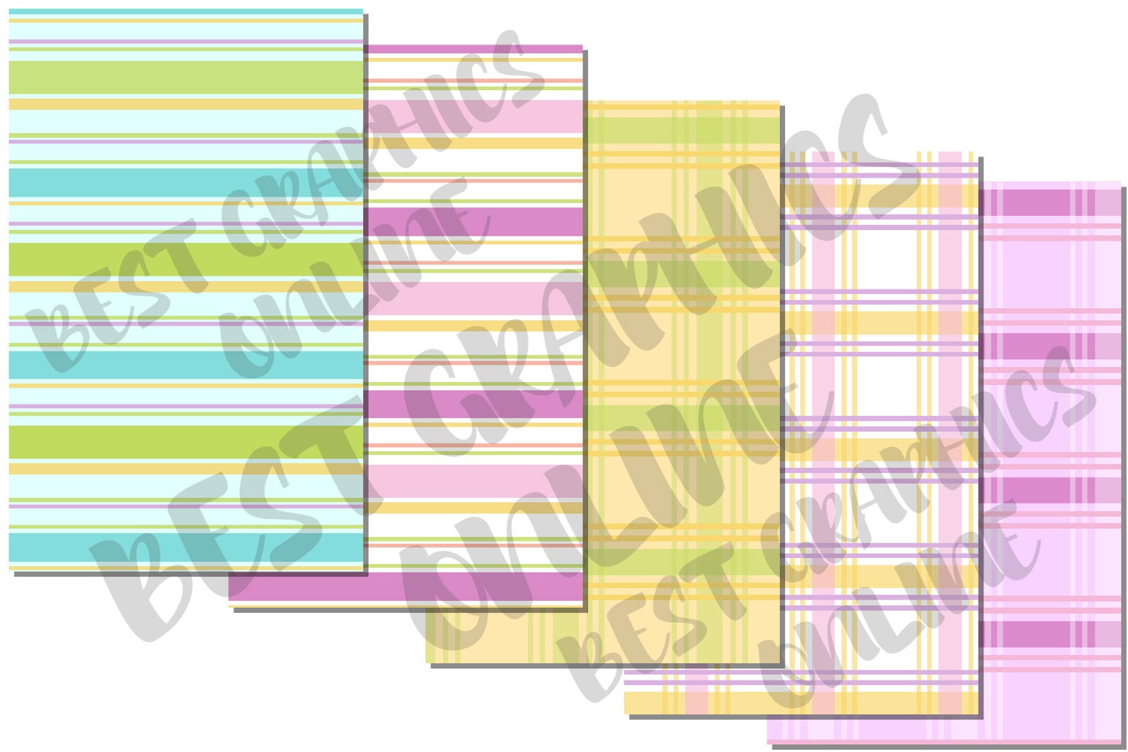 Spring Colors Plaid Background Digital Paper Easter Plaid - Etsy