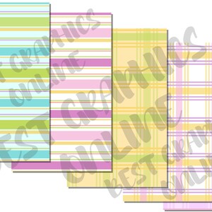 Spring Colors Plaid Background Digital Paper, Easter Plaid Digital ...