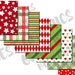 Christmas Digital Papers Pack, Red and White Background, Christmas ...