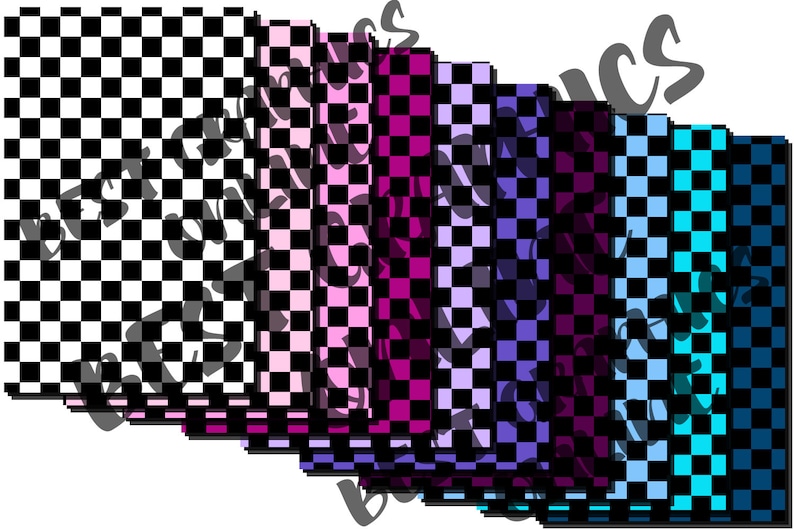 100 Black Checkers Printable Digital Papers, Checkers Pattern ...