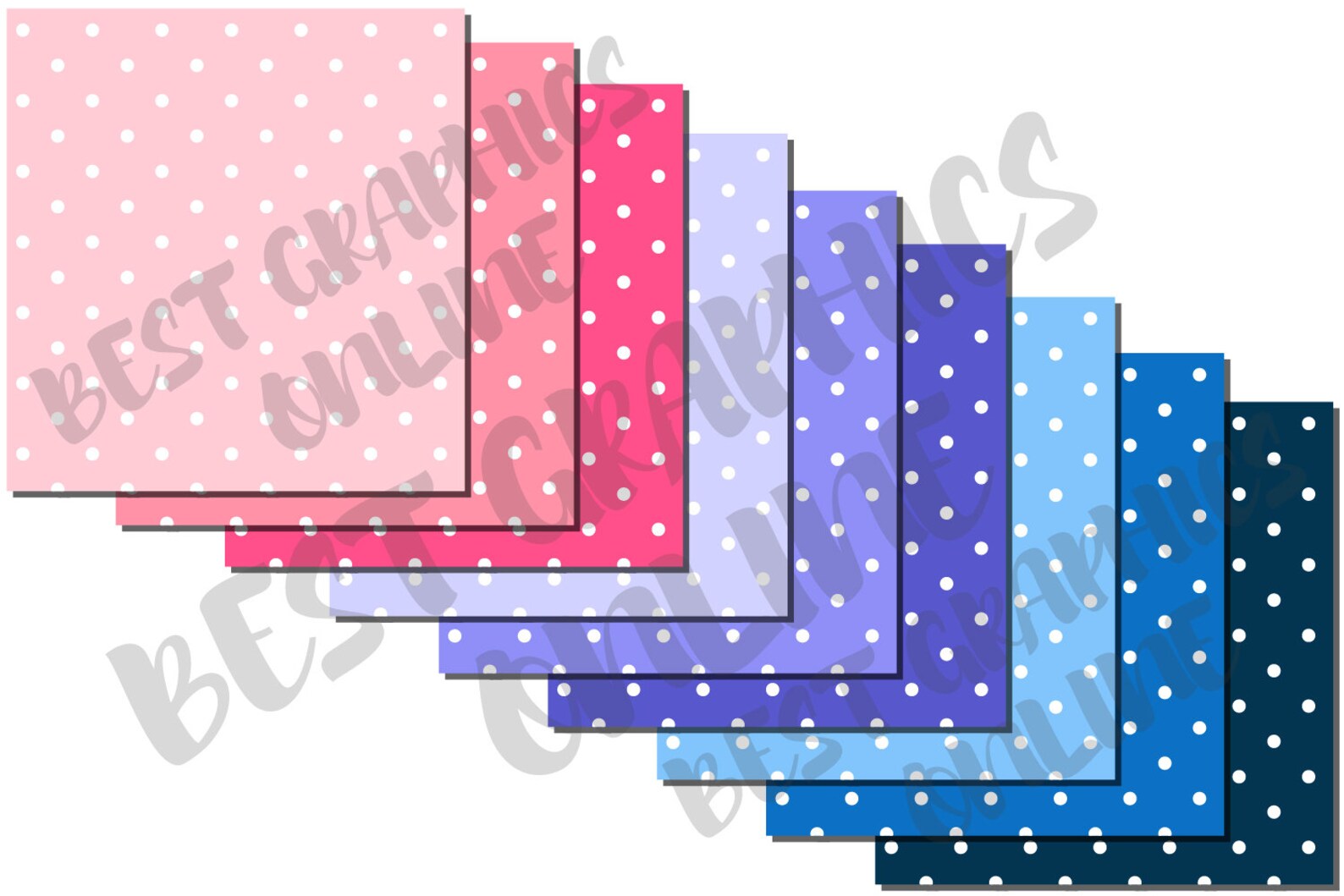 White Polka Dot Digital Paper Set, 100 Patterns (12x12 JPG) (digital ...