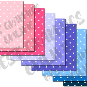 White Polka Dot Digital Paper Set, 100 Patterns (12x12 JPG) (digital ...