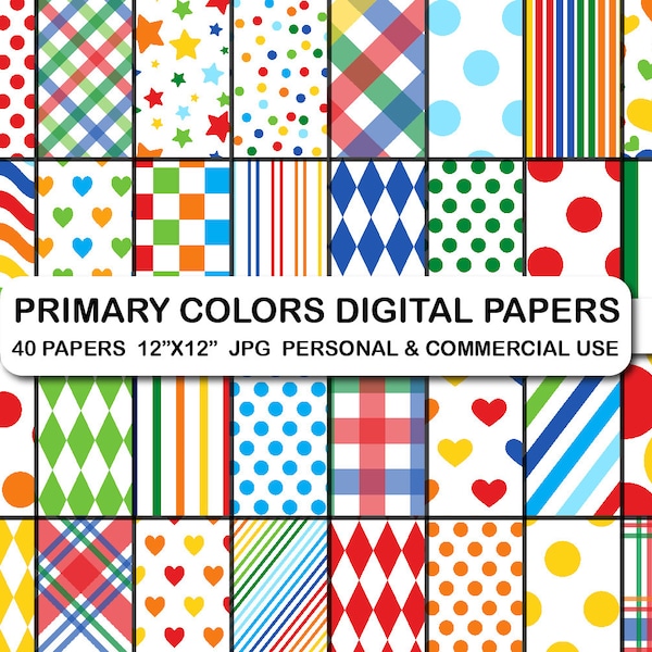 Bright Primary Color - Etsy