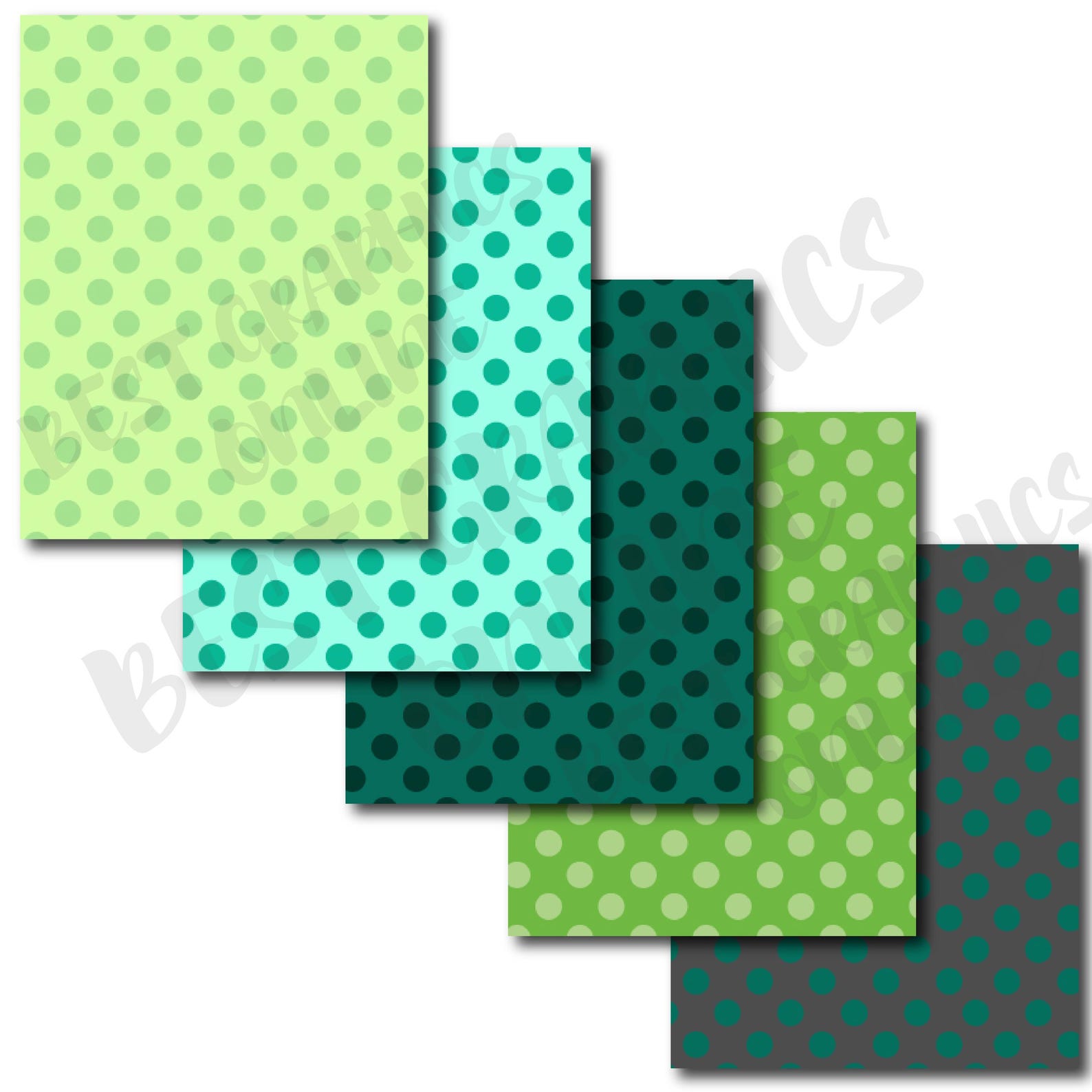 Rainbow Polka Dot Digital Paper Pack, Scrapbook Papers (digital ...